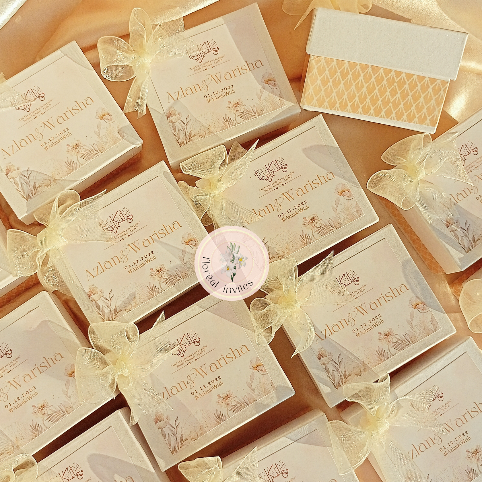 Warisha & Azlan - Bidh Box – Floréal Invites