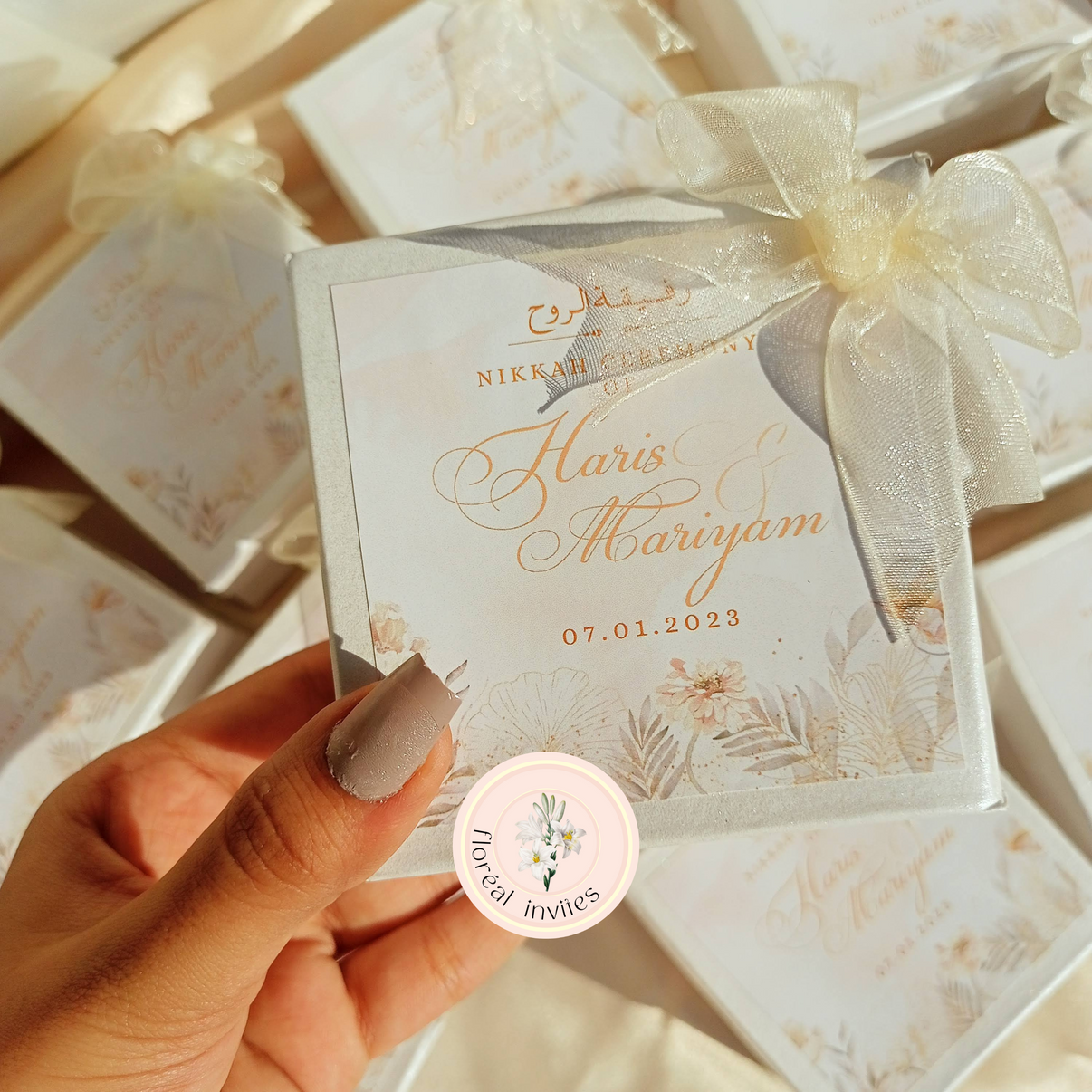 Warisha & Azlan - Bidh Box – Floréal Invites