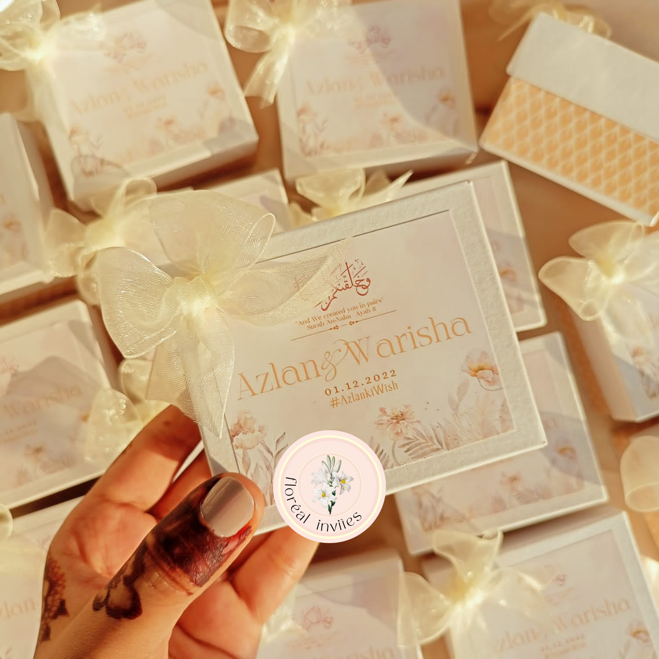 Warisha & Azlan - Bidh Box – Floréal Invites